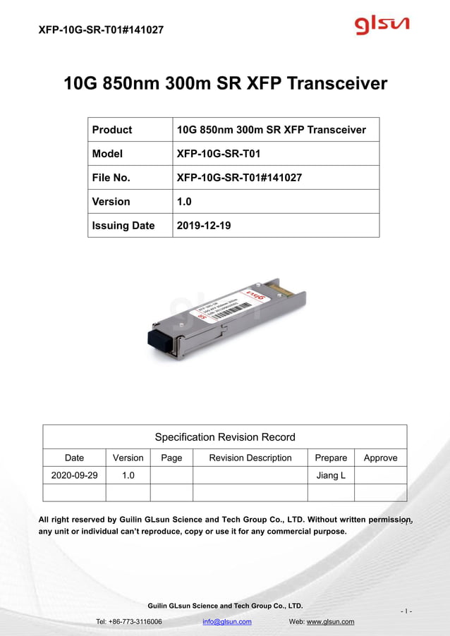 xfp-10g-sr-850nm-300m-fiber-optic-transceiver-141027.pdf