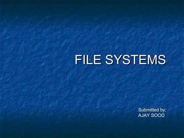 Xfs file system for linux | PPT