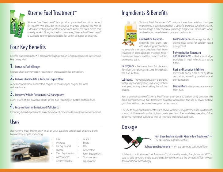 Xtreme Fuel Treatment Product Brochure