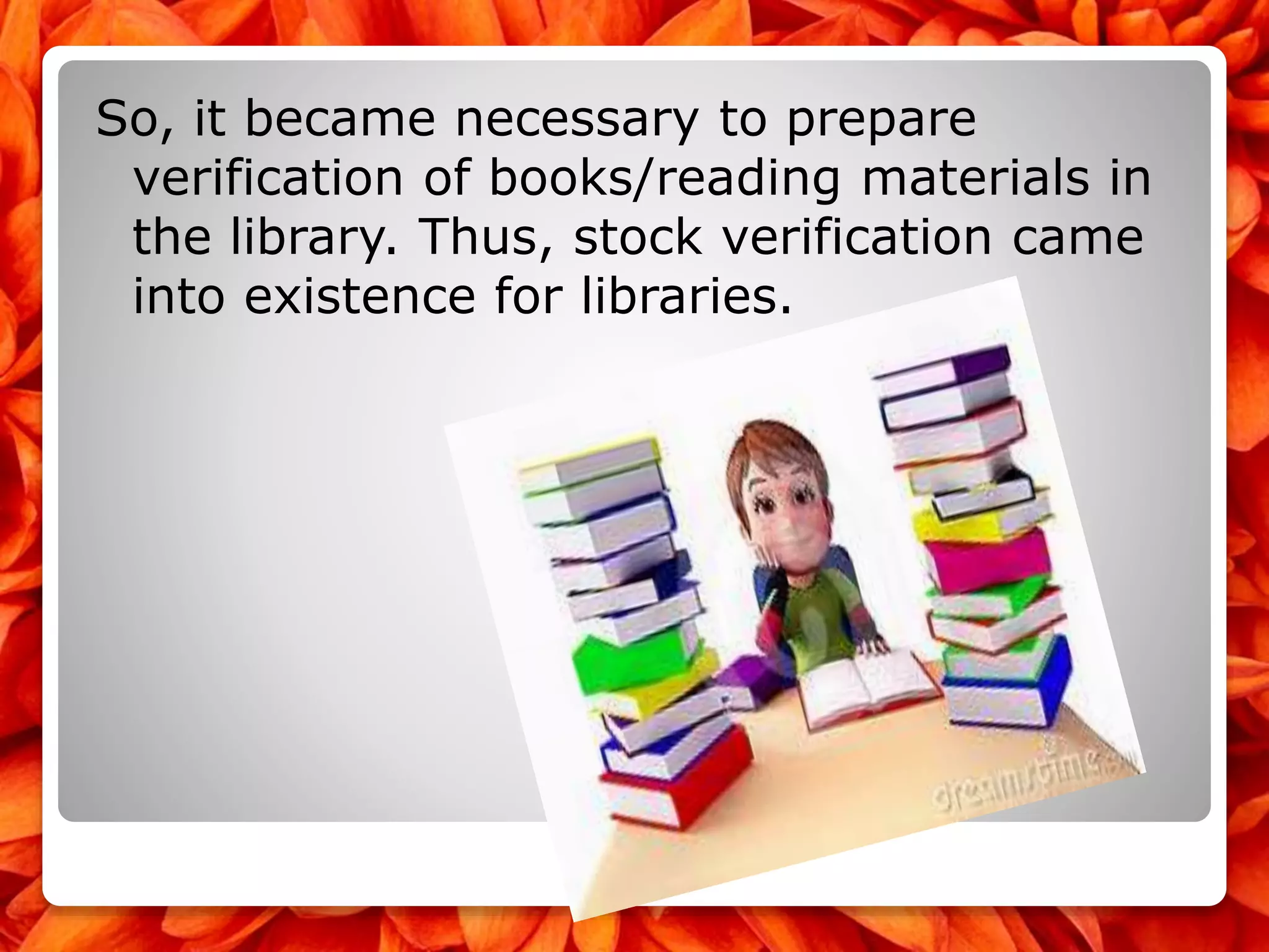 Stock verification | PPTX