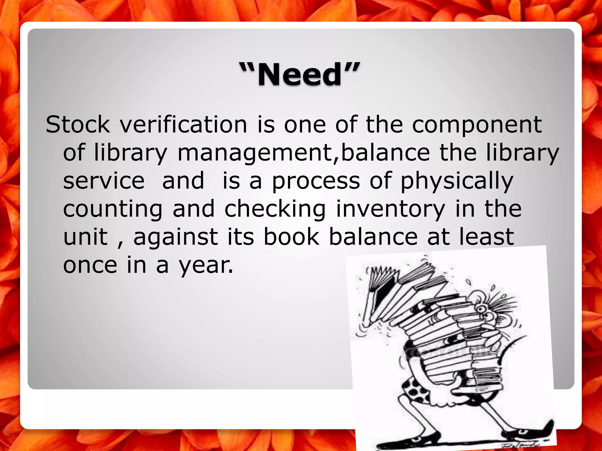 Stock verification | PPTX