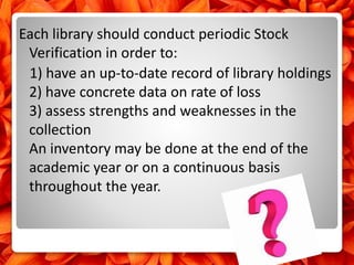Stock verification | PPTX