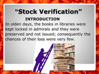 Stock verification | PPTX