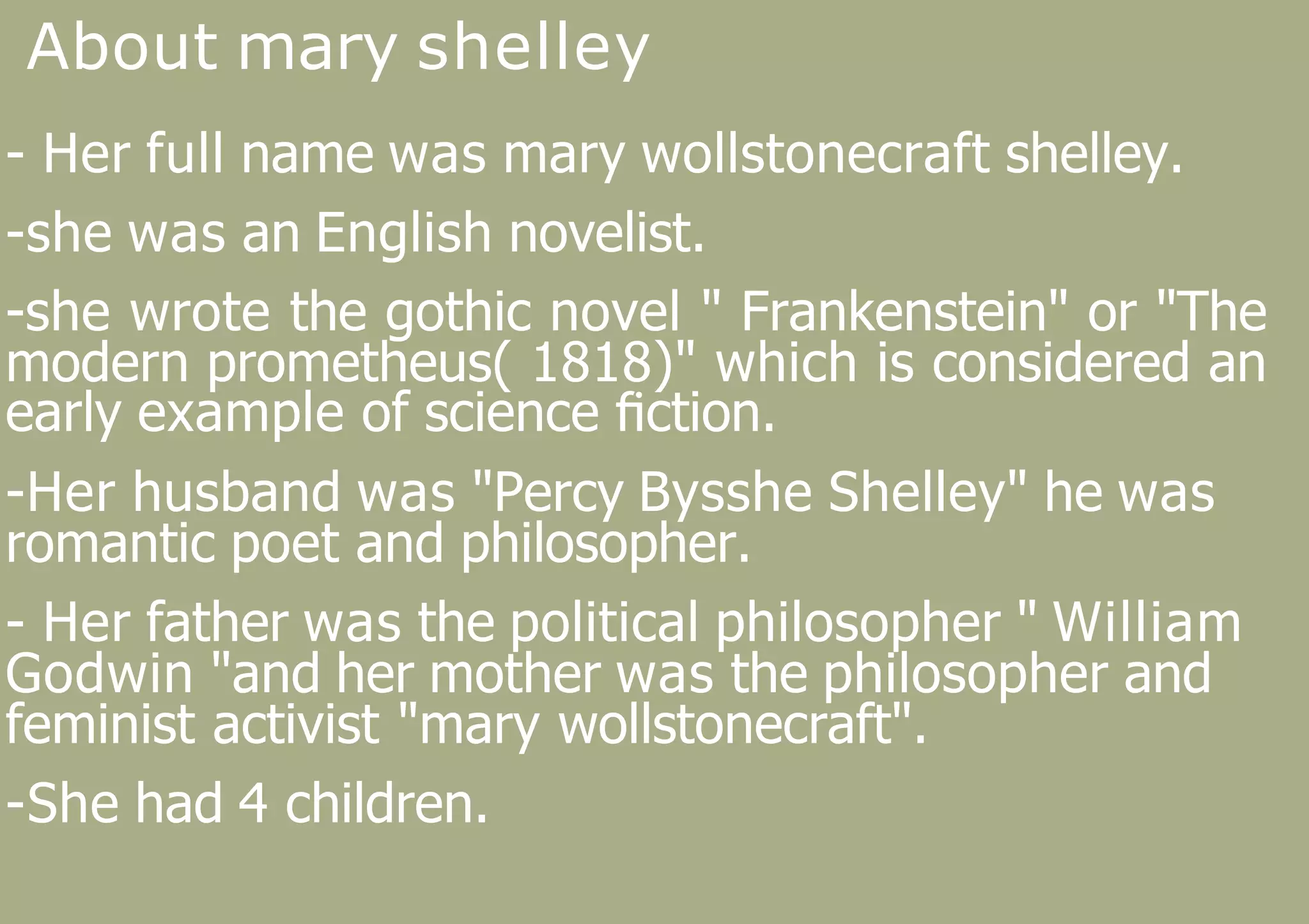 Mary Shelly | PPT