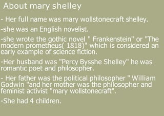 Mary Shelly | PPTX