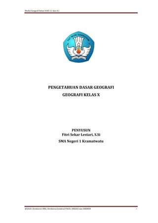 X_GEOGRAFI_KD 3.1_Objek, aspek dan konsep geografi, meliputi objek formal dan material geografi ...