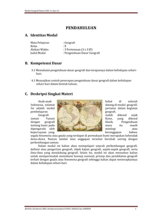 X_GEOGRAFI_KD 3.1_Objek, aspek dan konsep geografi, meliputi objek ...