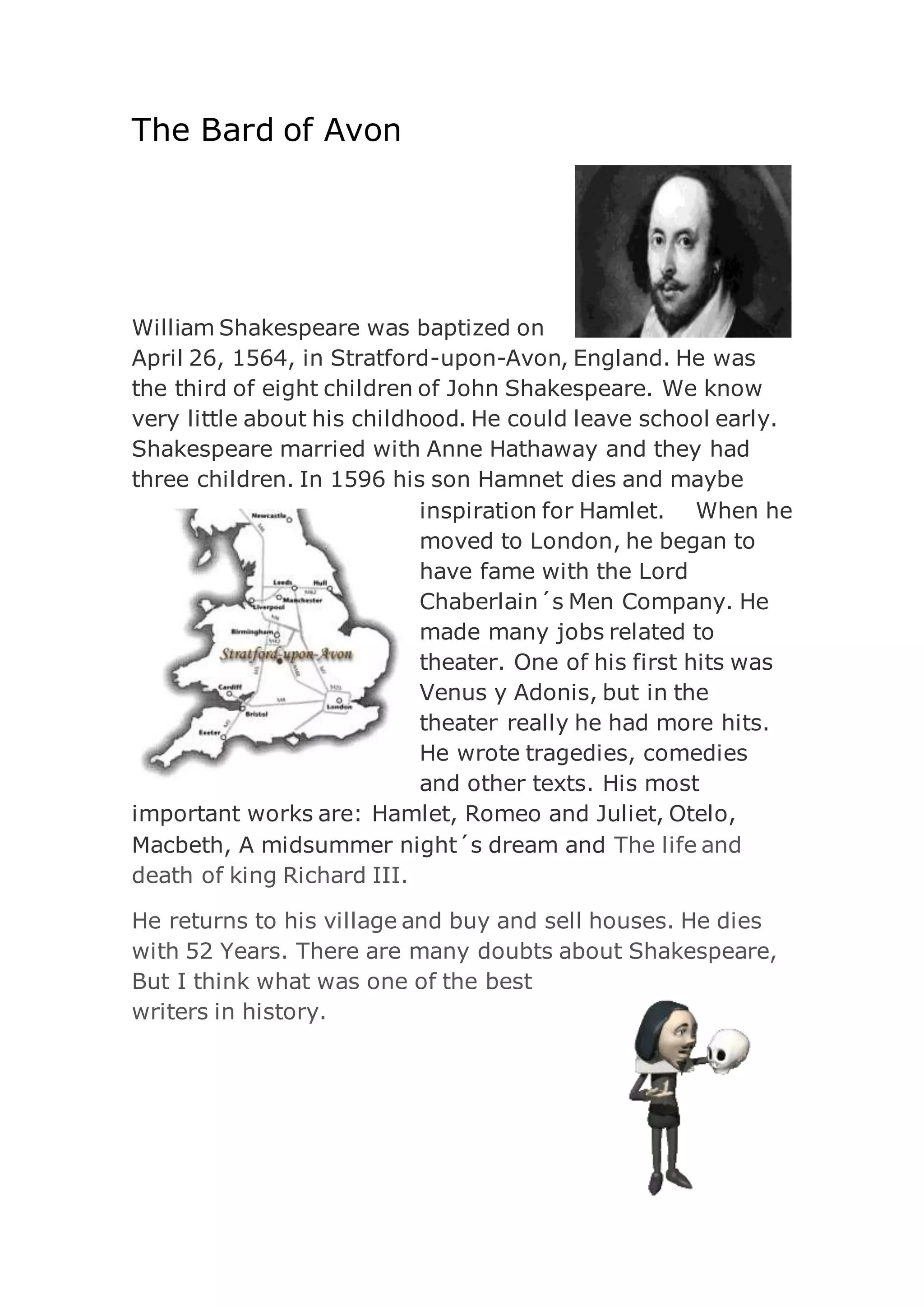 The bard of Avon | DOCX