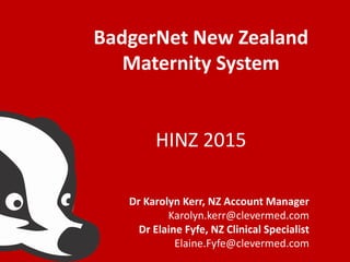 Overview of the New Zealand Maternity Clinical Information System | PPTX