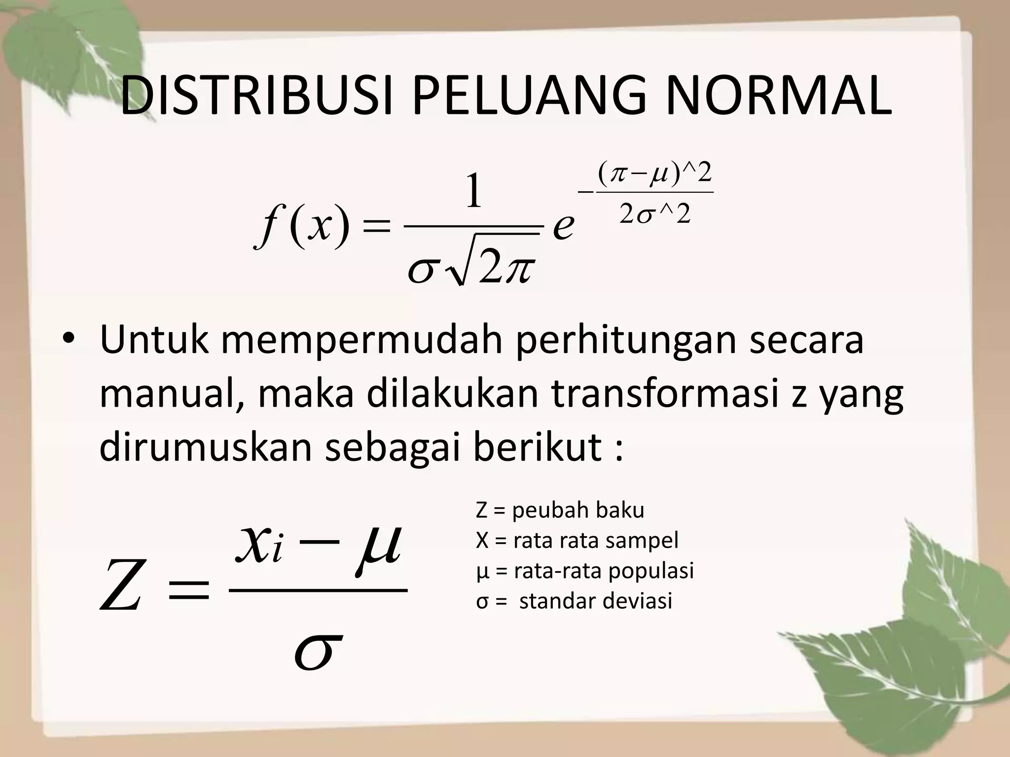 Distribusi Peluang Normal | PPTX