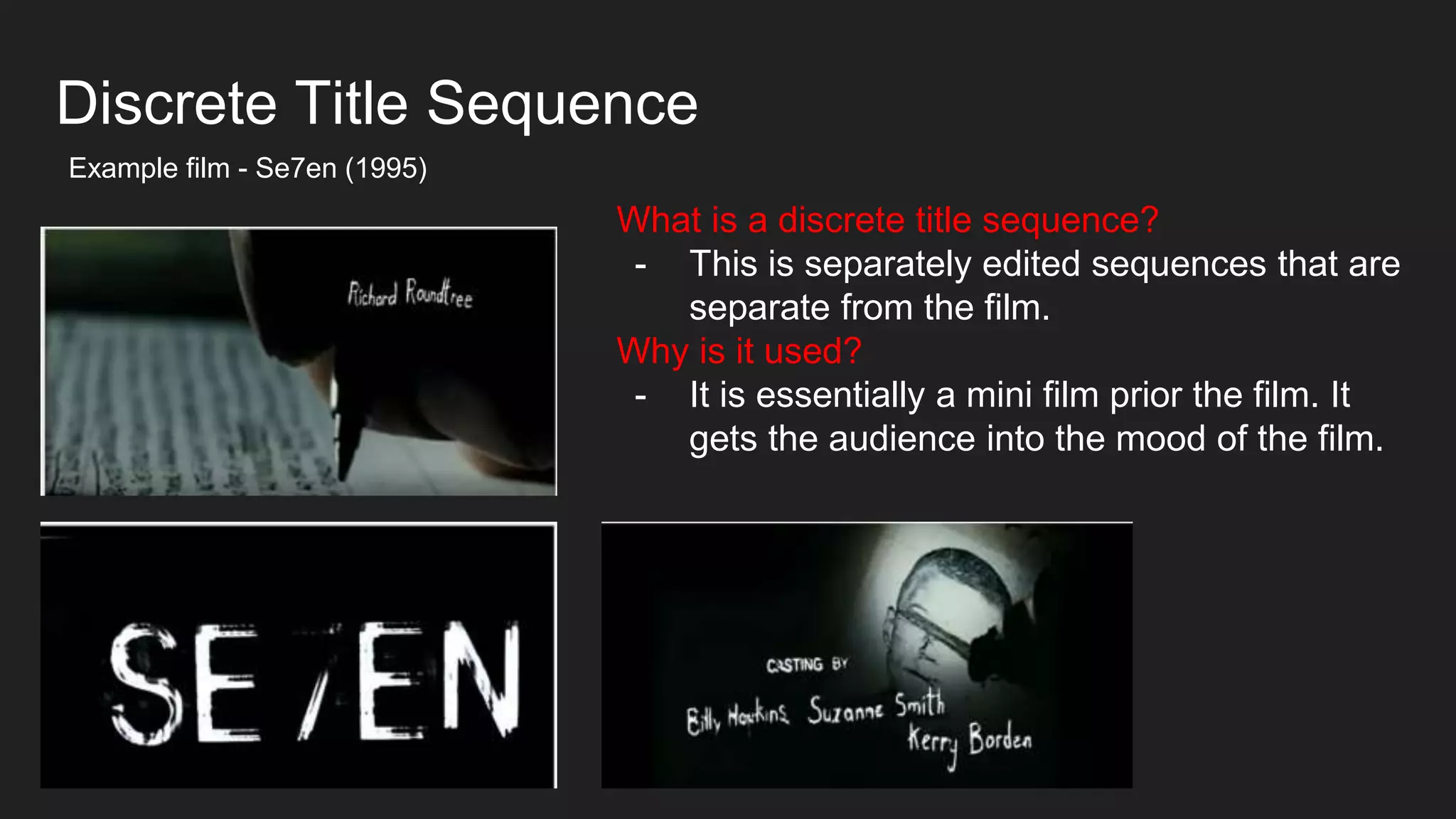 Types of title sequences | PPT