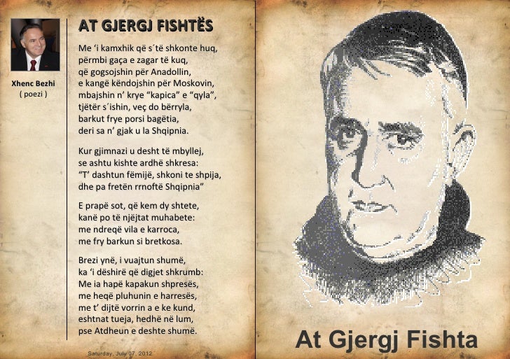 Xhenc Bezhi - At Gjergj Fishtes (poezi)