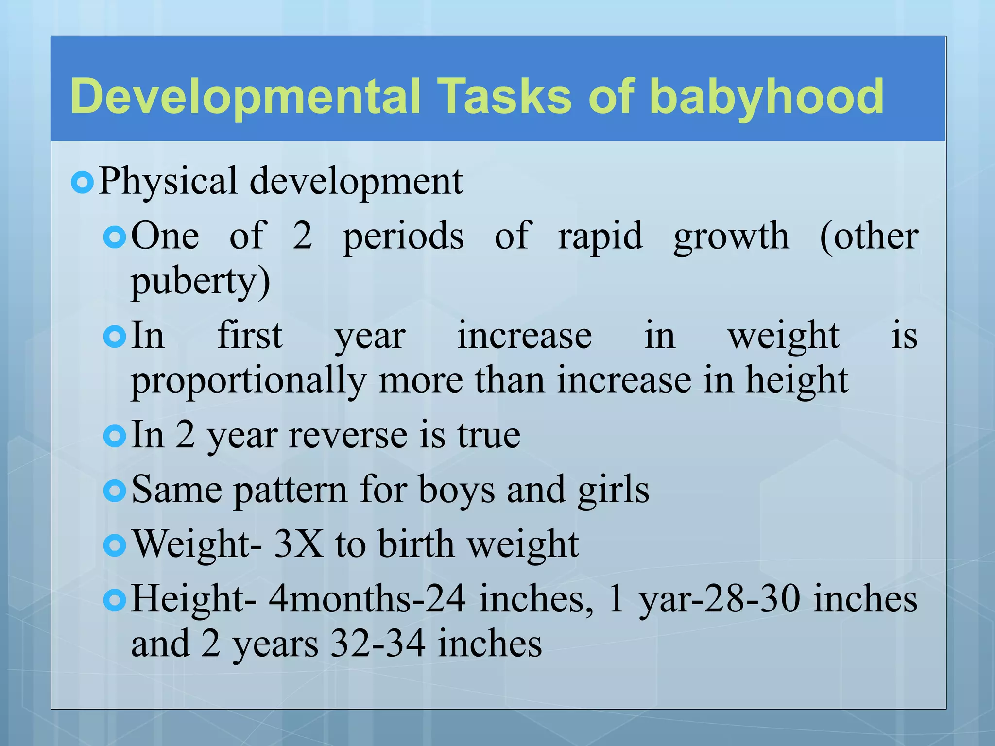 Babyhood: meaning, characterictics and hazards | PPTX