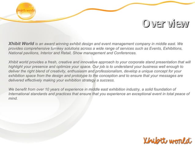 Xhibit World Presentation | PPT | Business and Finance