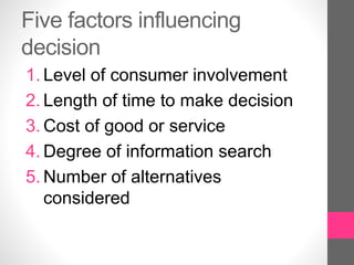 Consumer Decision Making Process | PPTX | Automotive Industry | Industries