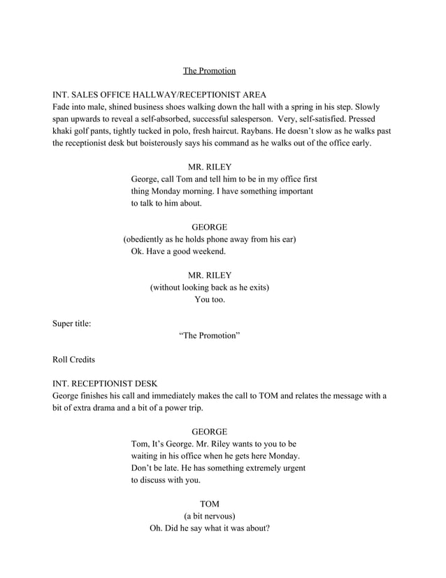 Final Script Draft | PDF