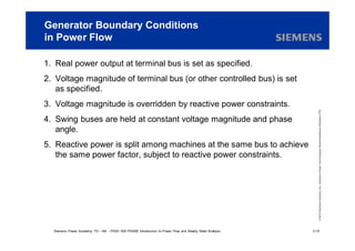 Psse introduction module for power flow study, database preparation and ...