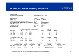 Psse introduction module for power flow study, database preparation and ...