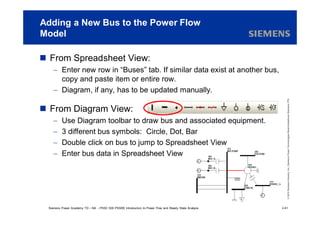 Psse introduction module for power flow study, database preparation and ...