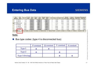 Psse introduction module for power flow study, database preparation and ...