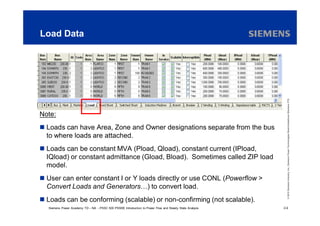 Psse introduction module for power flow study, database preparation and ...