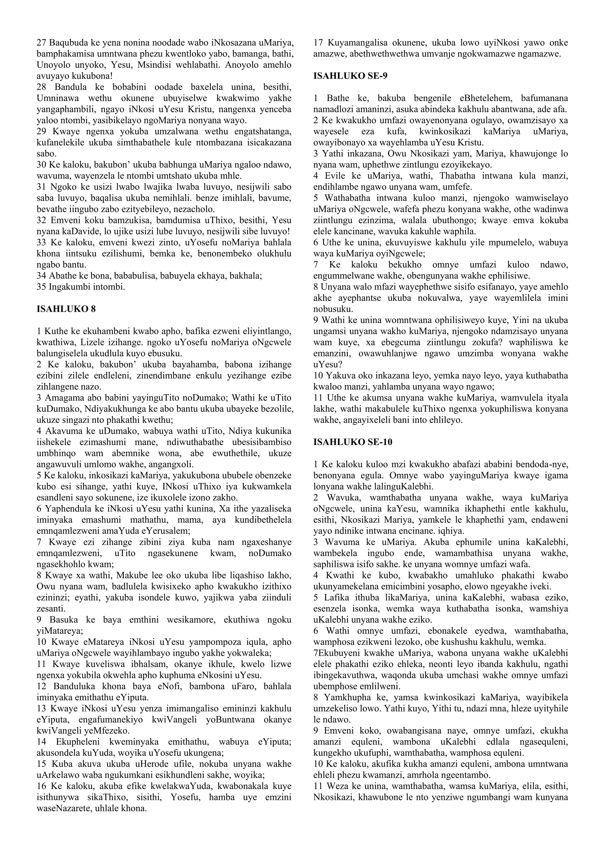 Xhosa - The First Gospel of the Infancy of Jesus Christ.pdf