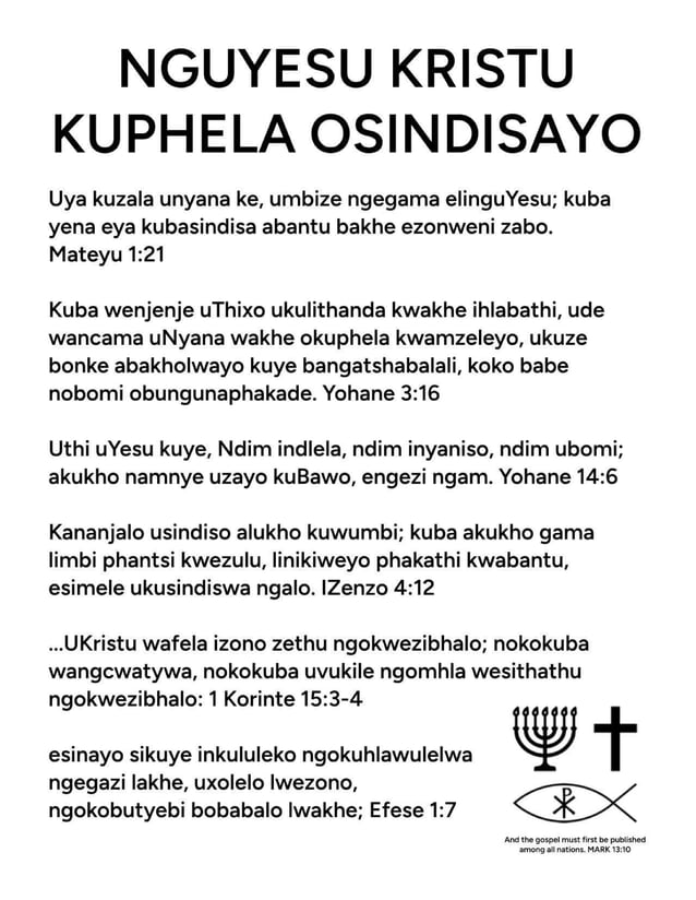 Xhosa Gospel Tract - ONLY JESUS CHRIST SAVES.pdf