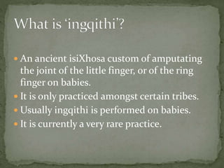 isiXhosa: Health and the body | PPT