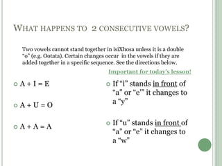 Xhosa lesson slide show use this one!!! (2) | PPTX