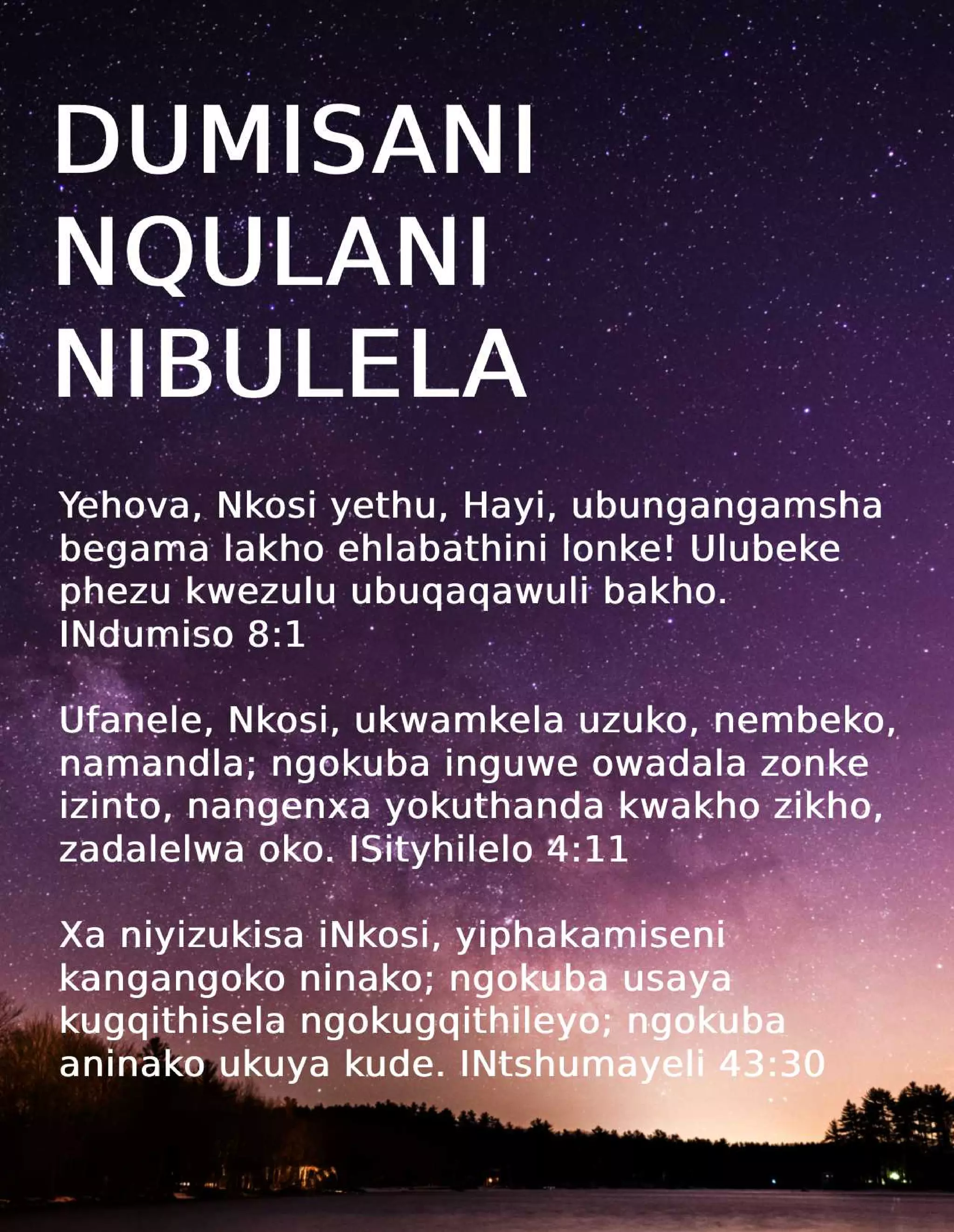 Xhosa Praise Worship Thanksgiving Tract | PDF
