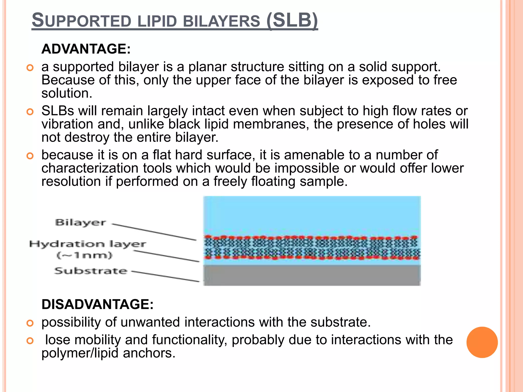 Monolayer , planer bilayer and liposomes as model | PPTX