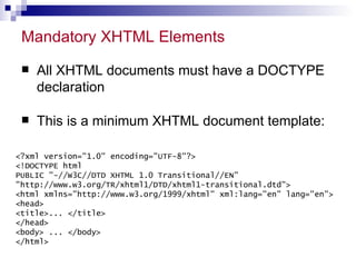 Xhtml | PPT