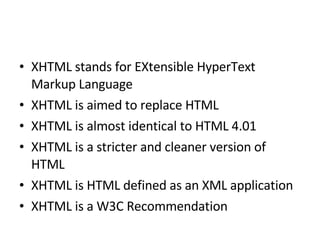 Xhtml | PPT