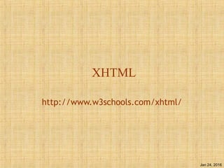 Xhtml | PPT