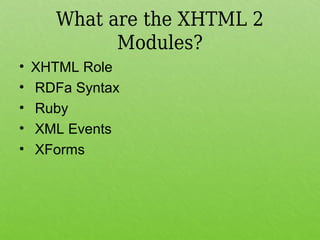 Xhtml 2 Introduction | PPT