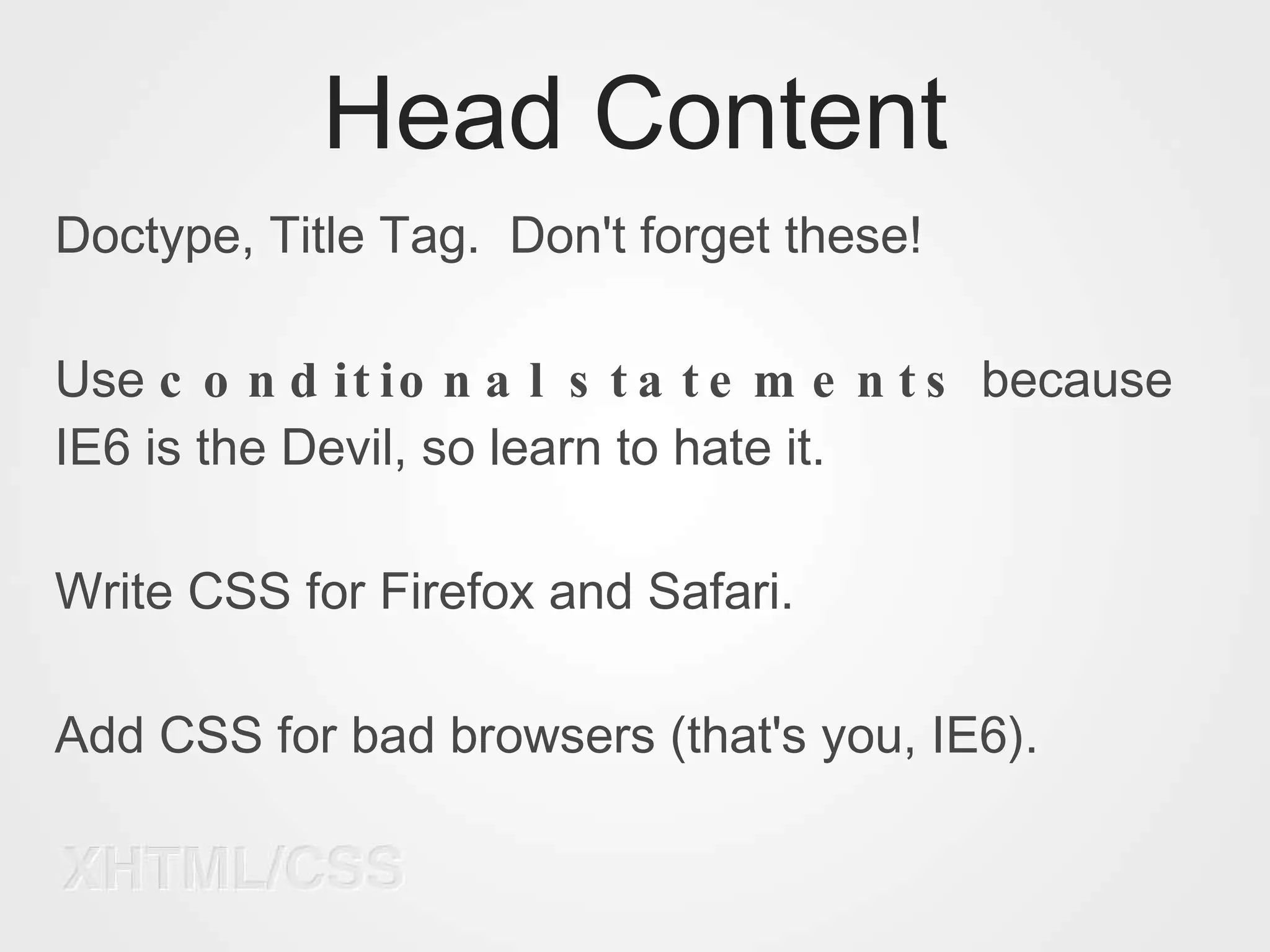 XHTML/CSS Presentation | PPT