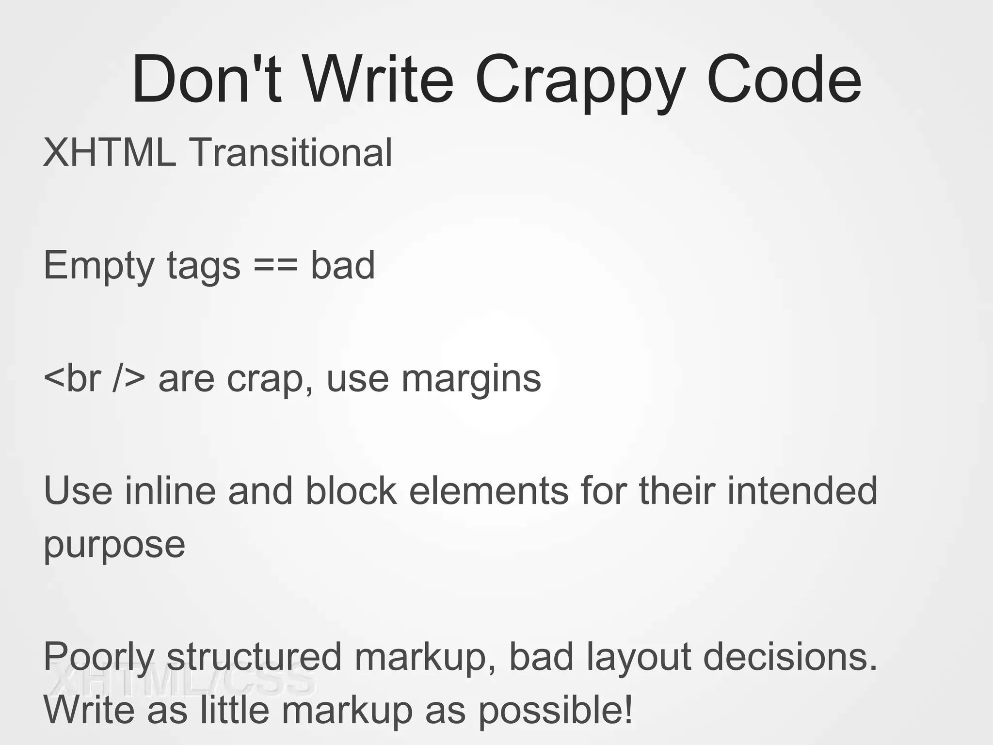XHTML/CSS Presentation | PPT