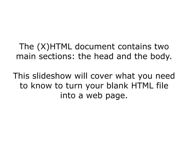 The (X)HTML Document | PPT