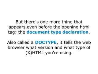 The (X)HTML Document | PPT