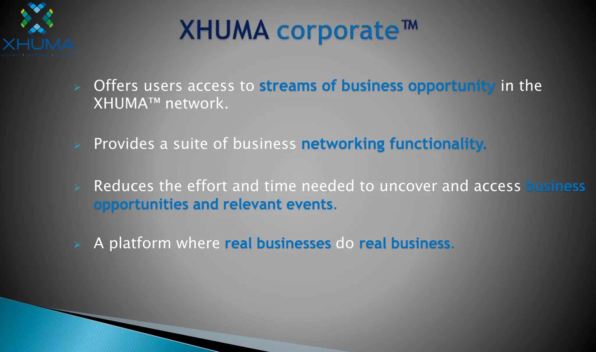 Xhuma corporate brochure | PPTX