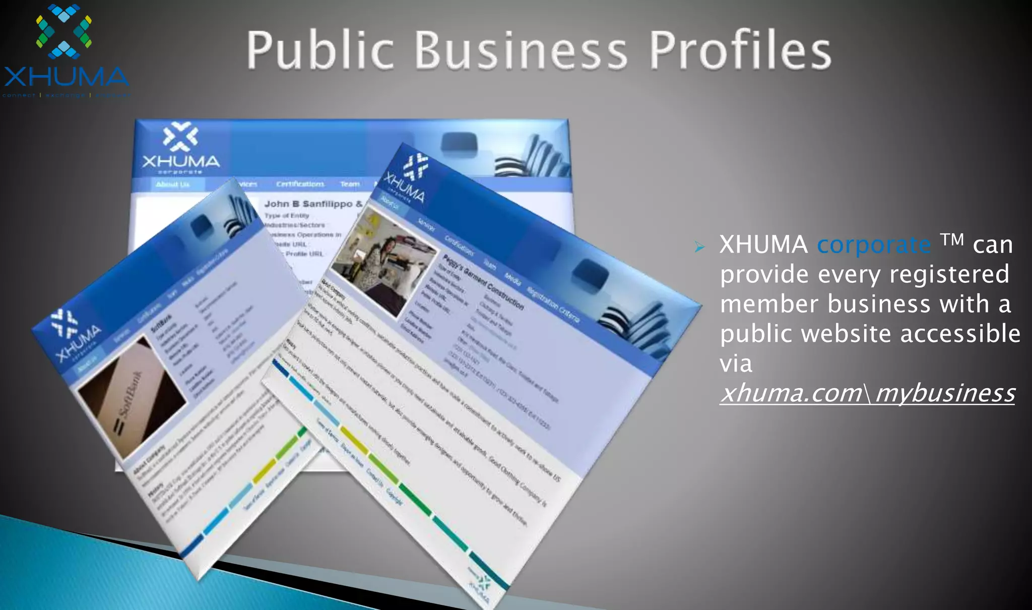 Xhuma corporate brochure | PPTX | Events