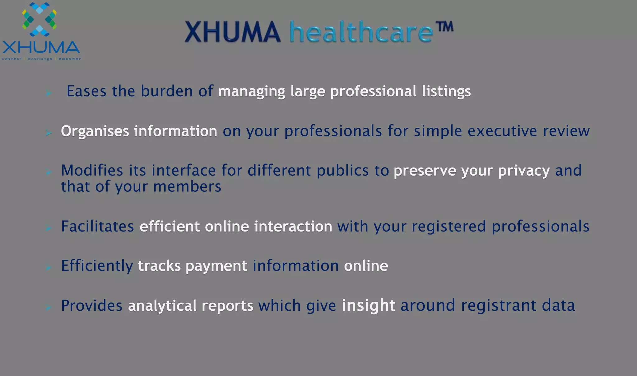 Xhuma Healthcare Brochure | PPT