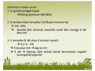 Kalium (nutrisi tanaman) | PPTX
