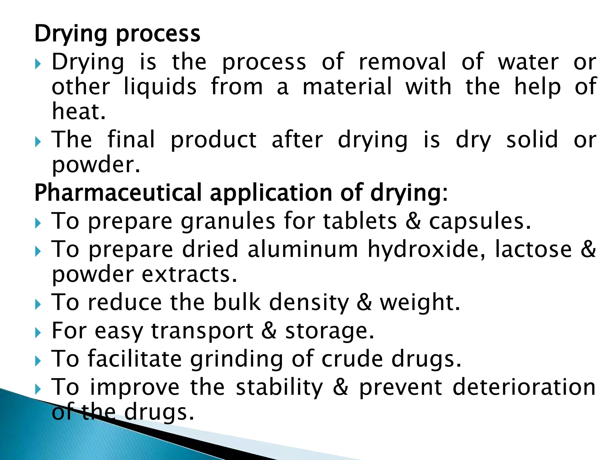 Pharmaceutical Drying Process | PPTX