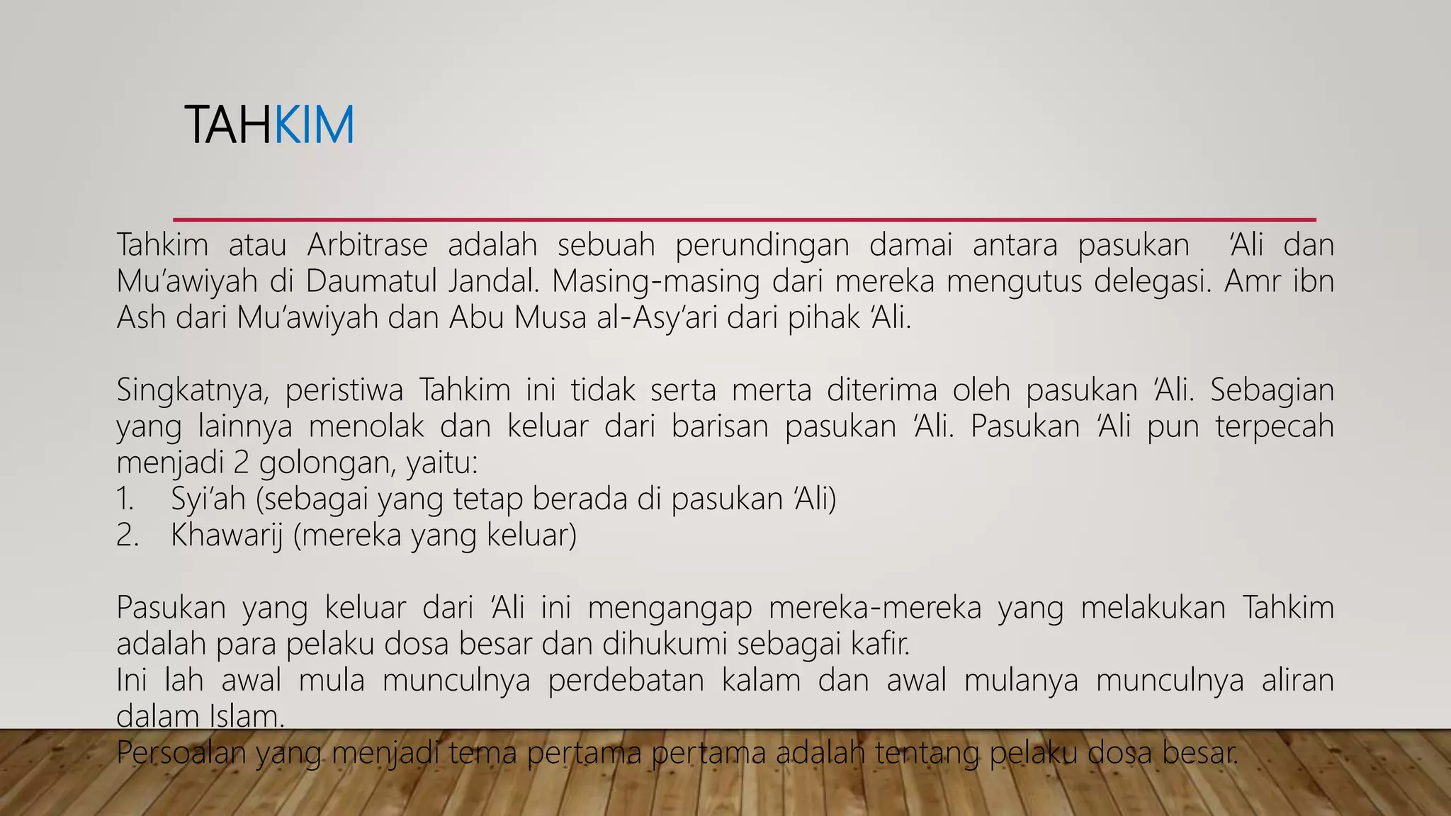 Sejarah Munculnya Aliran Kalam | PPTX