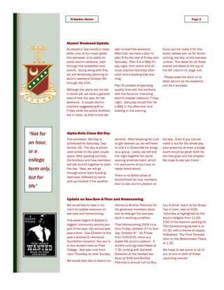 Xi Epsilon September 2009 E Newsletter | PDF