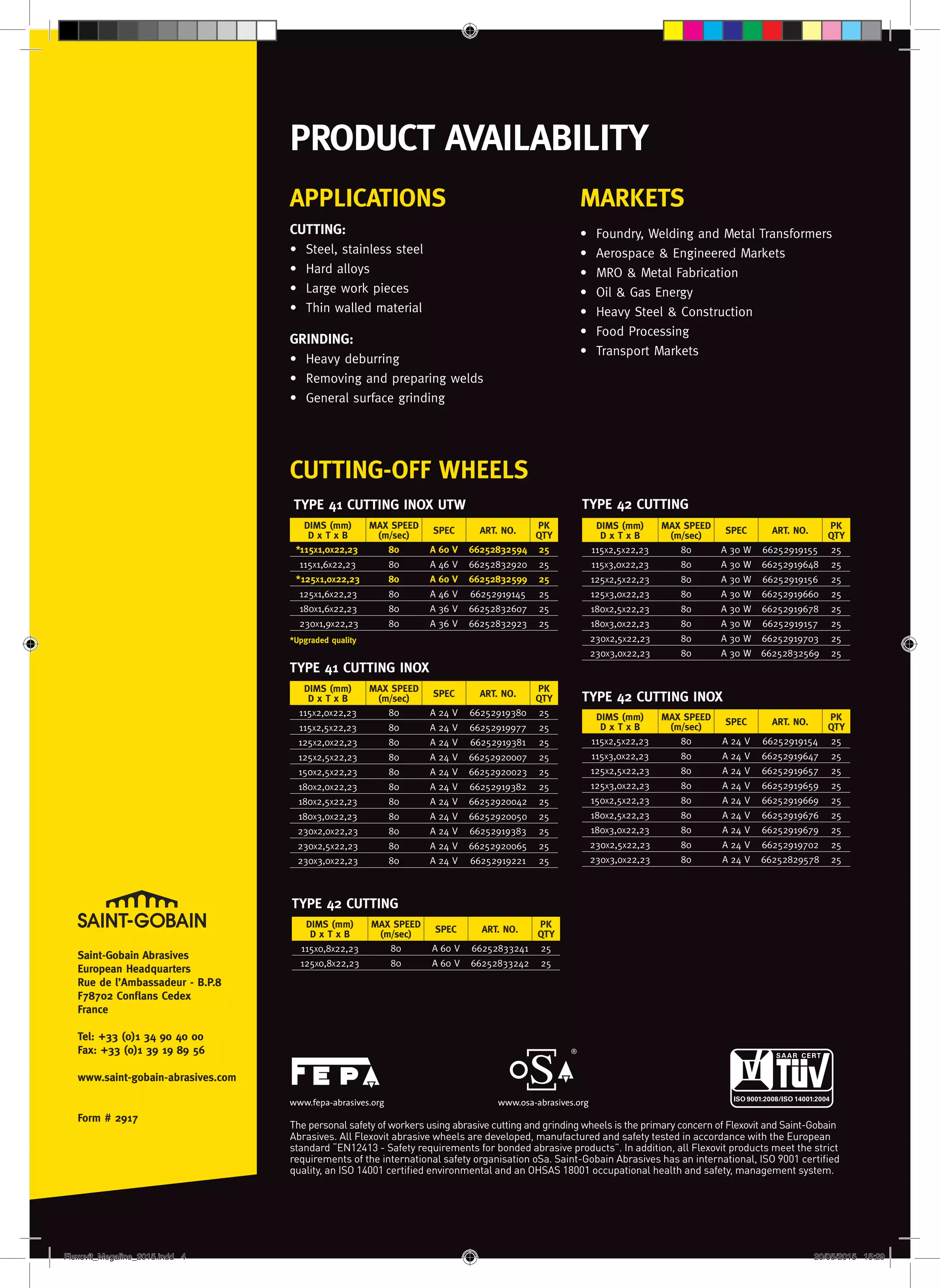 Flexovit Mega-Line – Esite | PDF