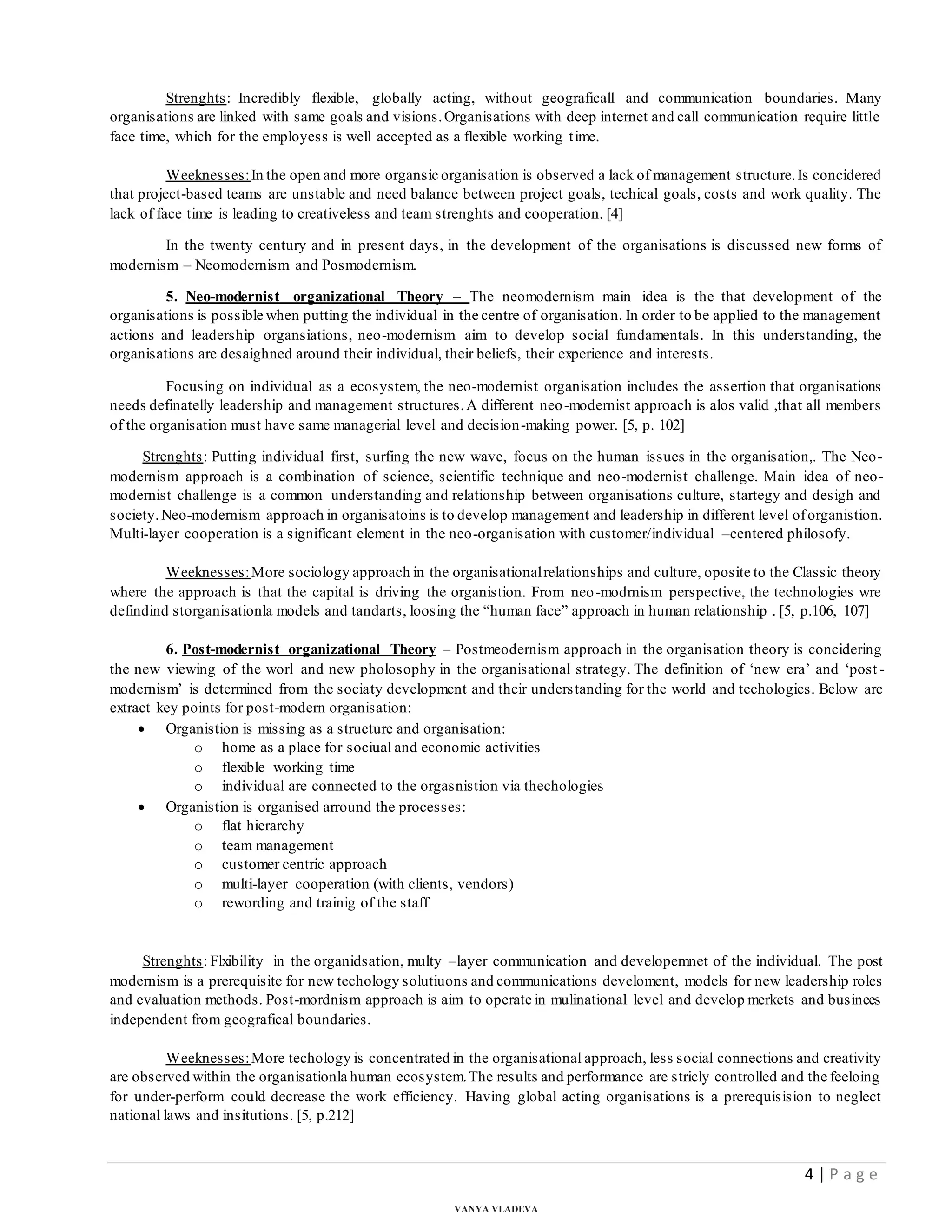 Modern organizational structures | DOCX