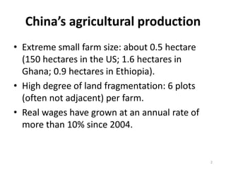 Mechanization in smallholder farming in China | PPT