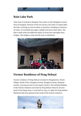 Xiangtan shaoshan tourist area | PDF